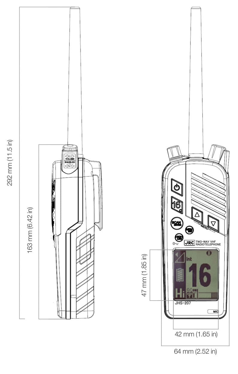 Two-way VHF radiotelephone JHS-207｜JRC（Japan Radio Co.,Ltd.）