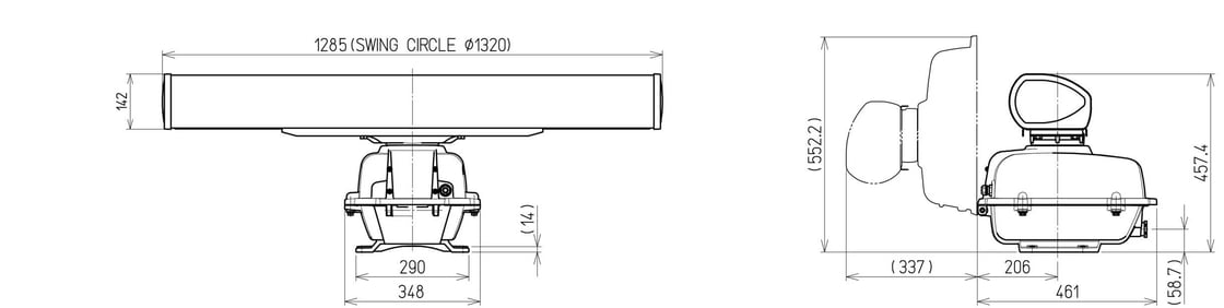 JRC JMA-3406 Radar with 3.9' Open Array & 12" Monitor